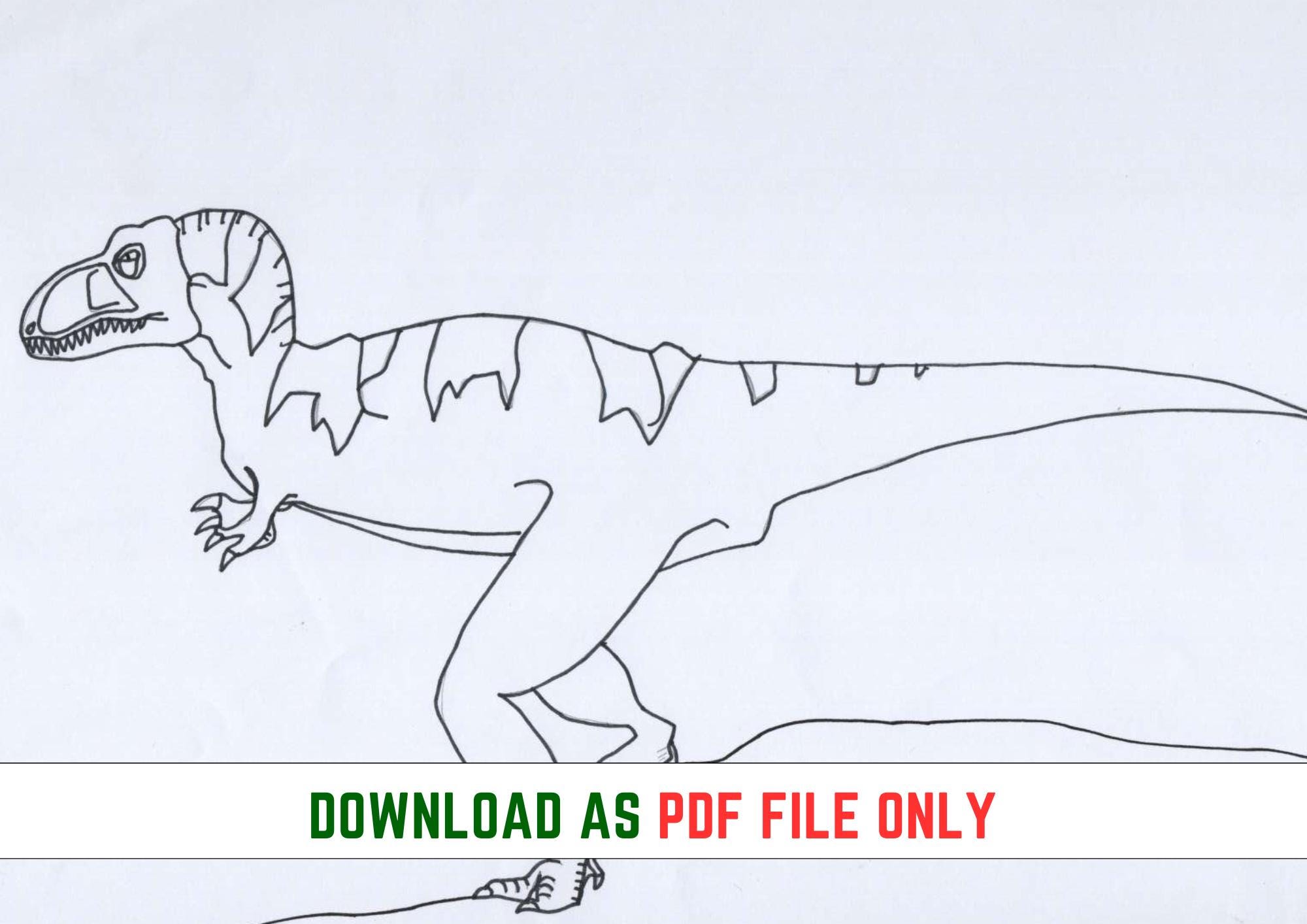 Dinosaur Colouring Pages for Kids | Digital Dinosaur Colouring ...