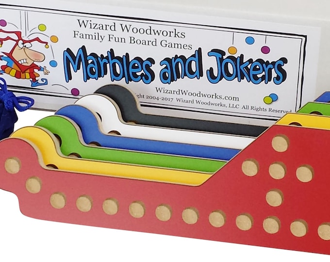 Marbles and Jokers 6-player Game With Handmade Interlocking Paddles. - Etsy