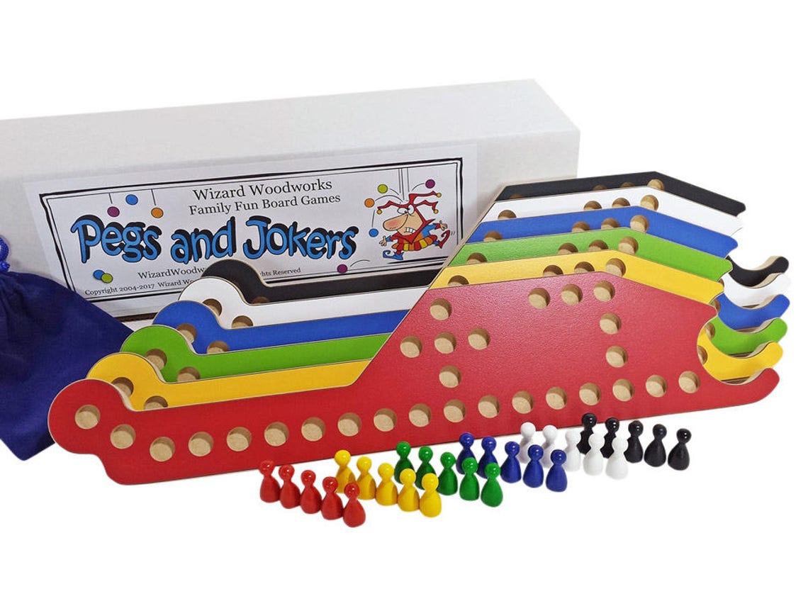 PEGS and Jokers 6-player Game With Interlocking Paddles. - Etsy