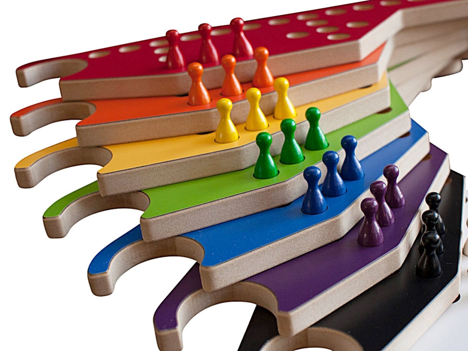 PEGS and Jokers 8-player Game With Handmade Interlocking Paddles - Etsy