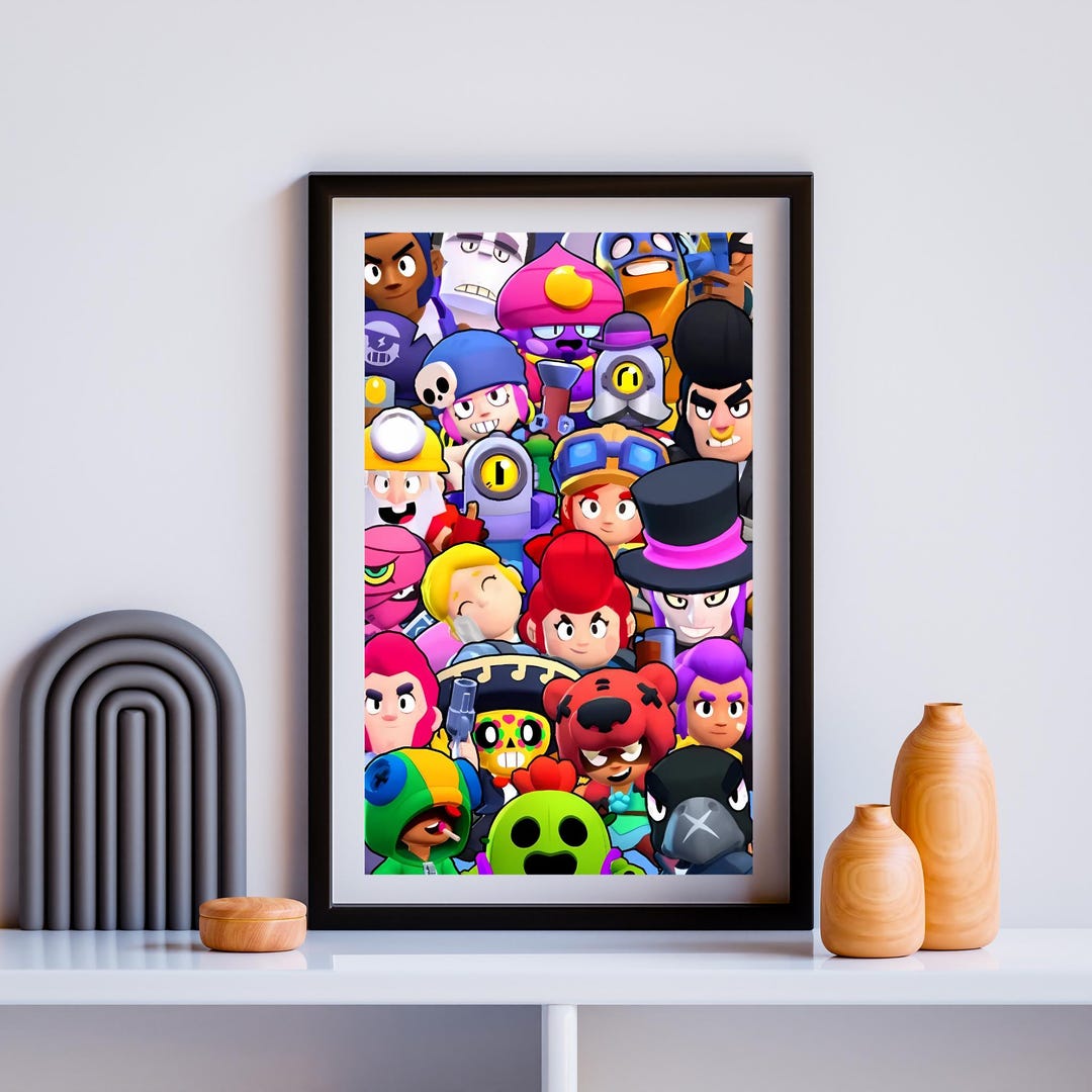 Brawl Stars Gift Poster Brawl Stars Kids Funny Gaming Poster Unique ...