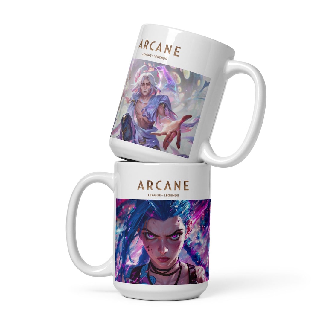 Arcane Mug Jinx Mug Viktor White Arcane Mug Arcane Fan Gift Arcane Gift ...