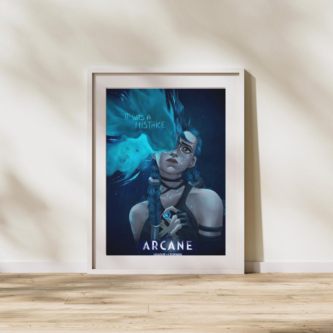Arcane Jinx Wall Art Jinx Design Poster Gaming Decor League of Legends ...