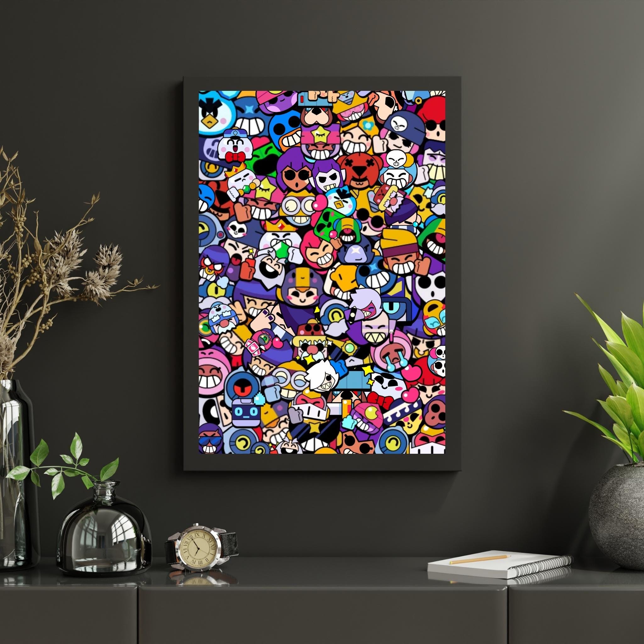 Brawl Stars Poster Wall Art Design Brawl Themed Fan Art Poster Print ...