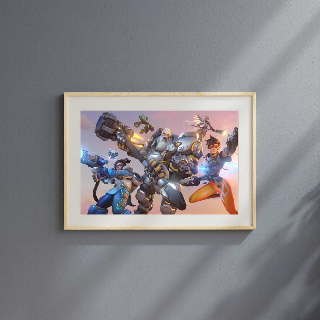 Overwatch Prints Overwatch Poster Reinhard Tracer Mei Lucio Mercy Fan ...