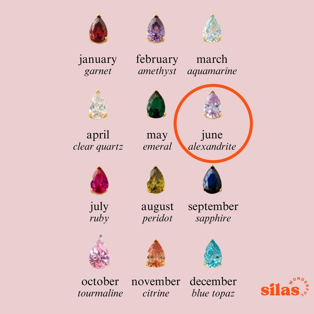 June Birthstone Necklace, Alexandrite Necklace, Birth Month Necklace ...