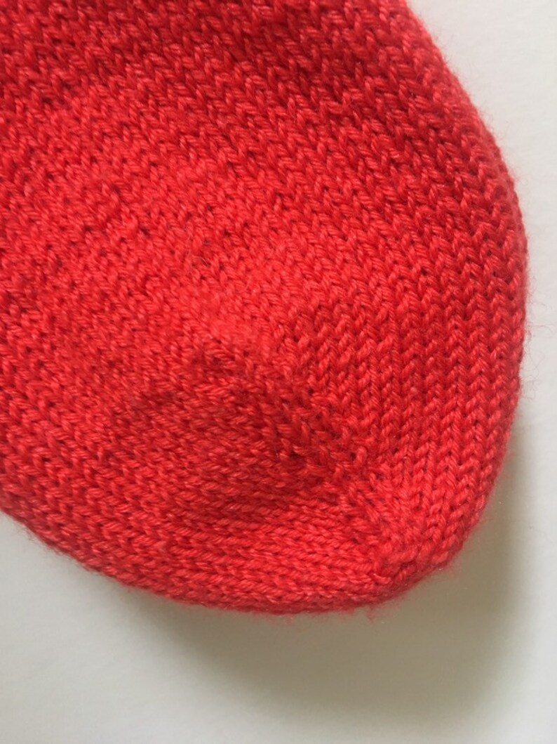 Hand Knit Red Wool Socks - Etsy