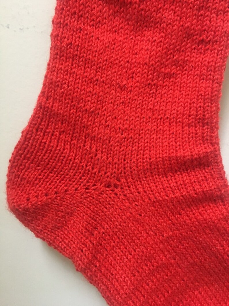 Hand Knit Red Wool Socks - Etsy