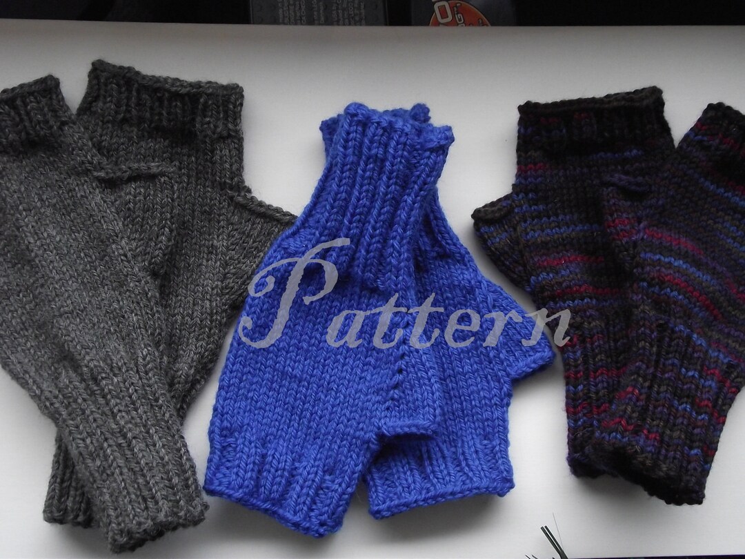 Basic Fingerless Mitts Pattern - Etsy