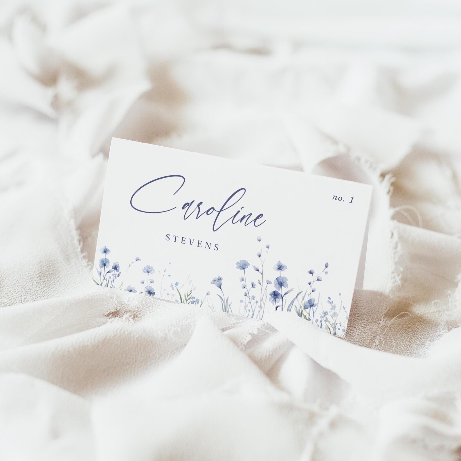 Name Card Template, Bridal Shower Place Name Card, Printable Floral ...