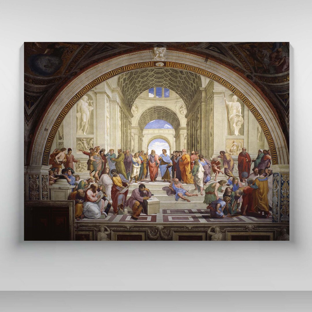 Renaissance Art, Raphael Canvas, School of Athens, Classical Decor ...