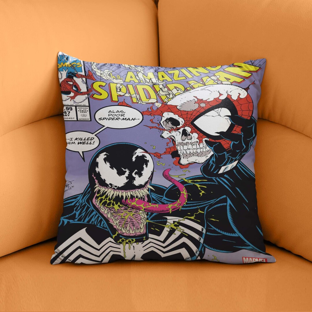 Amazing Spider-man Vs Venom Pillow Cover, Comic Book Decor - Etsy