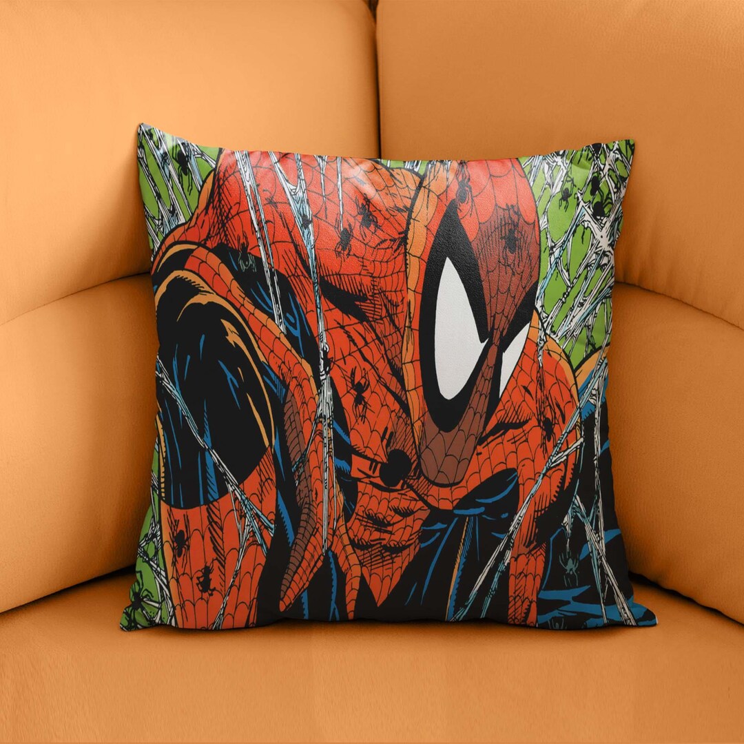 Spider-man Pillow Case, Comic Cartoon Decor, Spider-man Fan, Superhero ...