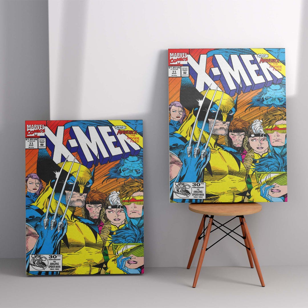 X-men, Comics Cartoon Cover Canvas, Wolverine, Superhero Wall Art ...