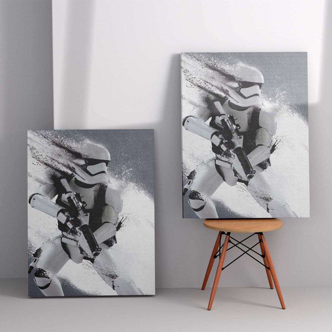 Stormtrooper Art Print, Sci-fi Canvas Wall Art, Futuristic Soldier ...