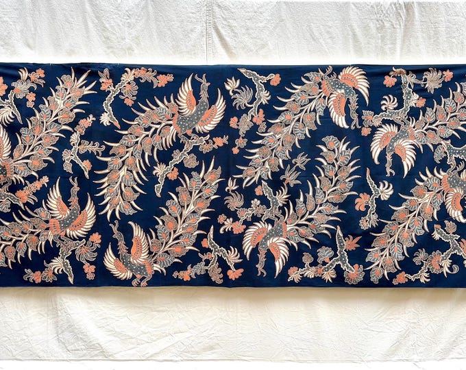 BATIK TULIS SARONG * Natural Indigo Dye Batik Cotton * 100 % Cotton ...