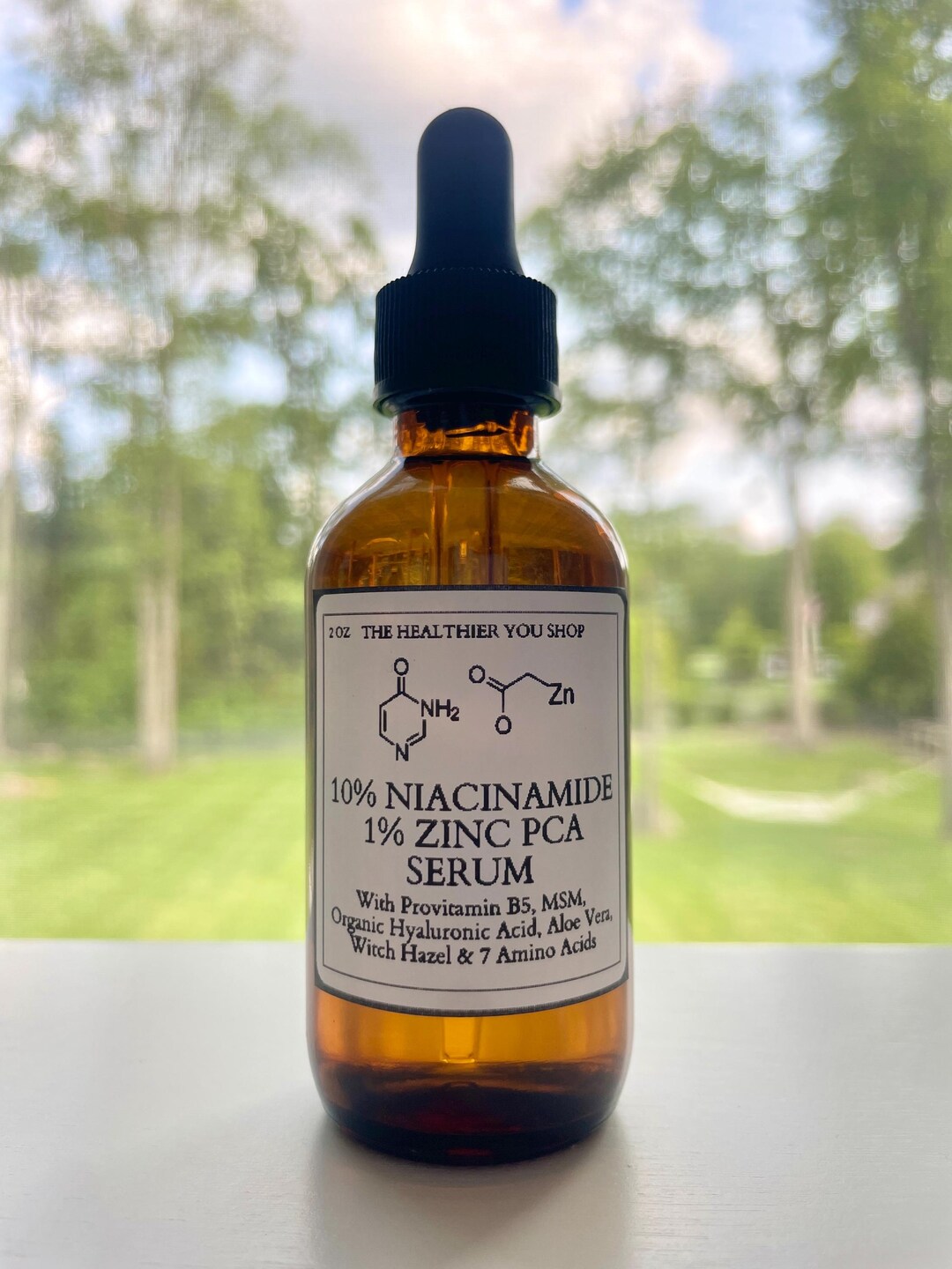 Niacinamide Zinc Serum 1oz, 2oz | Aloe, B5, MSM, Hyaluronic Acid, Amino ...
