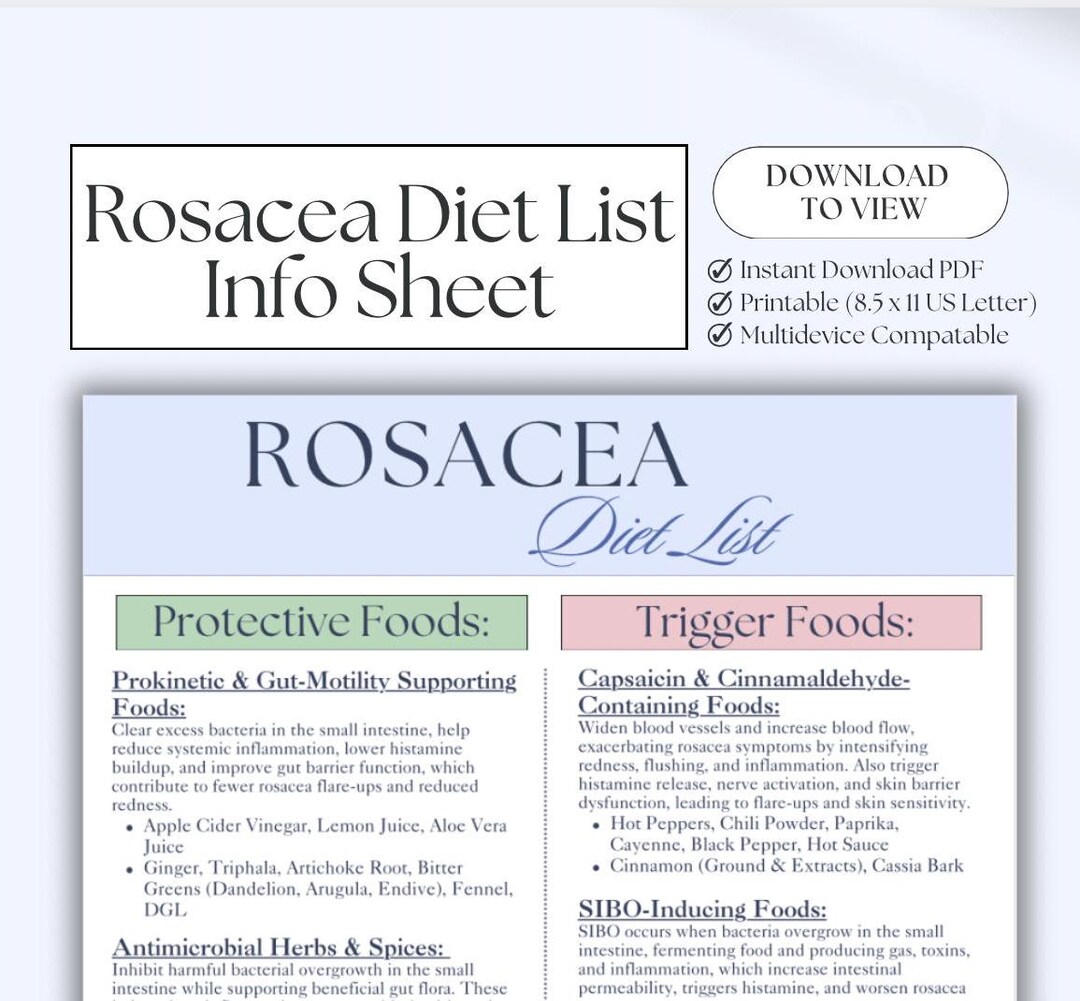 Rosacea Diet Guide | Anti-inflammatory and Low-histamine Foods | SIBO ...