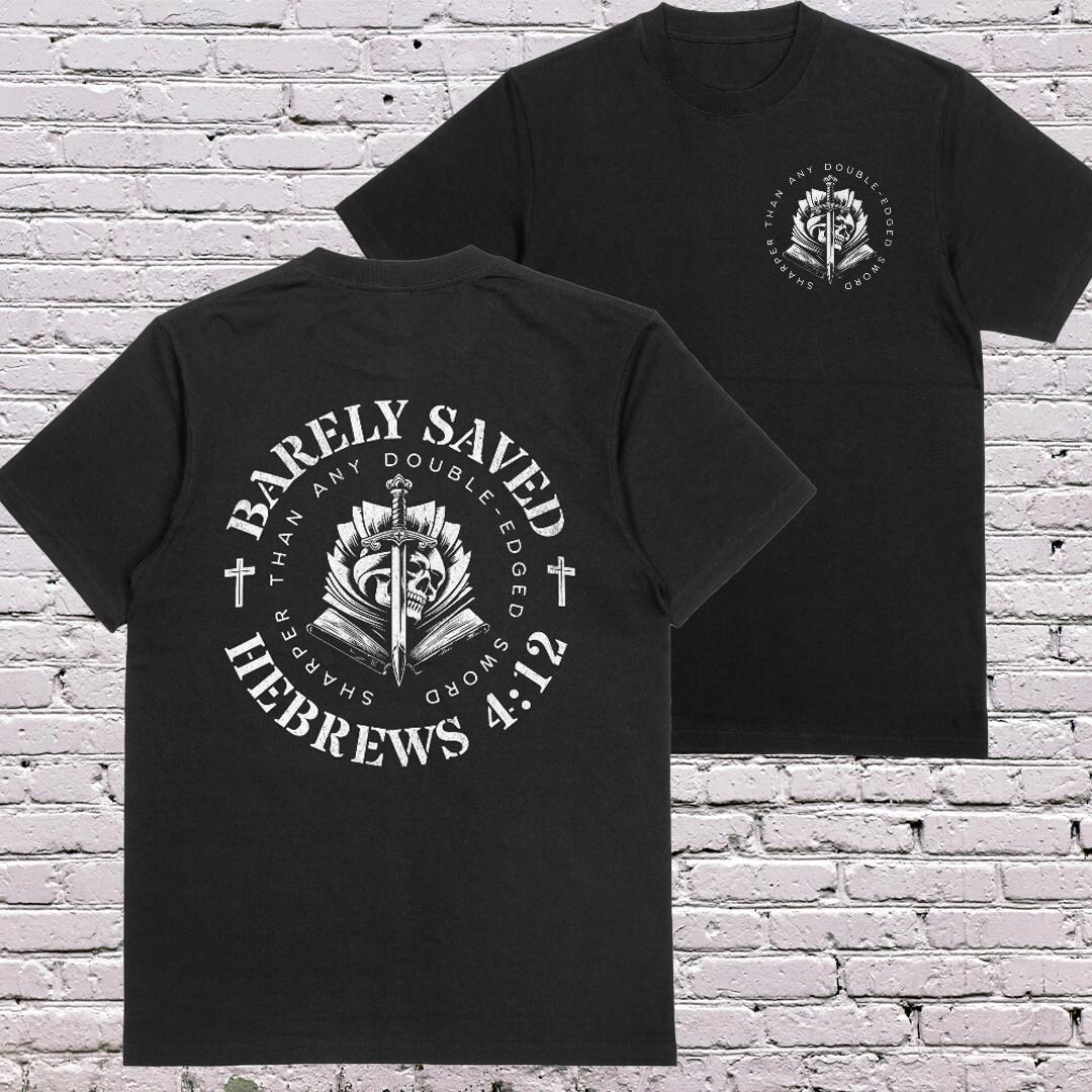 Men and Wiomen Christian T-shirt Bible Verse Hebrews 4 12 Sharper ...