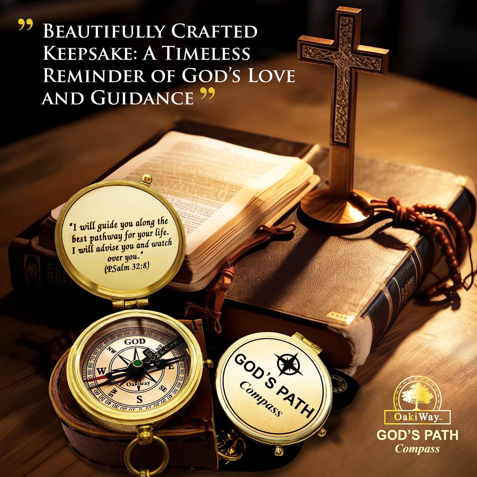 God's Path Compass - Religious Gifts for Men, Baptism Gift for Teenage ...
