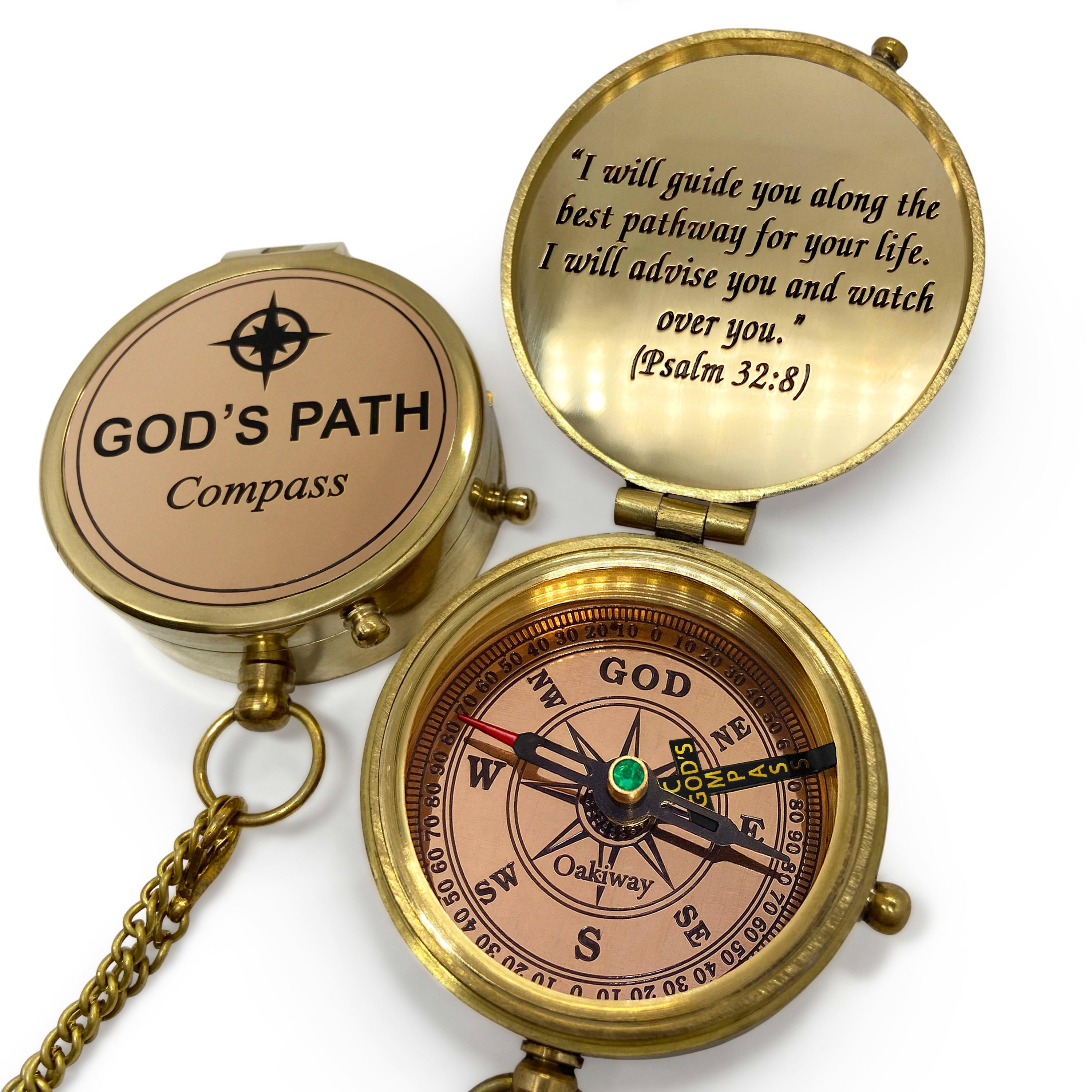 God's Path Compass – Religious Gifts for Men, Baptism Teenage Boys ...