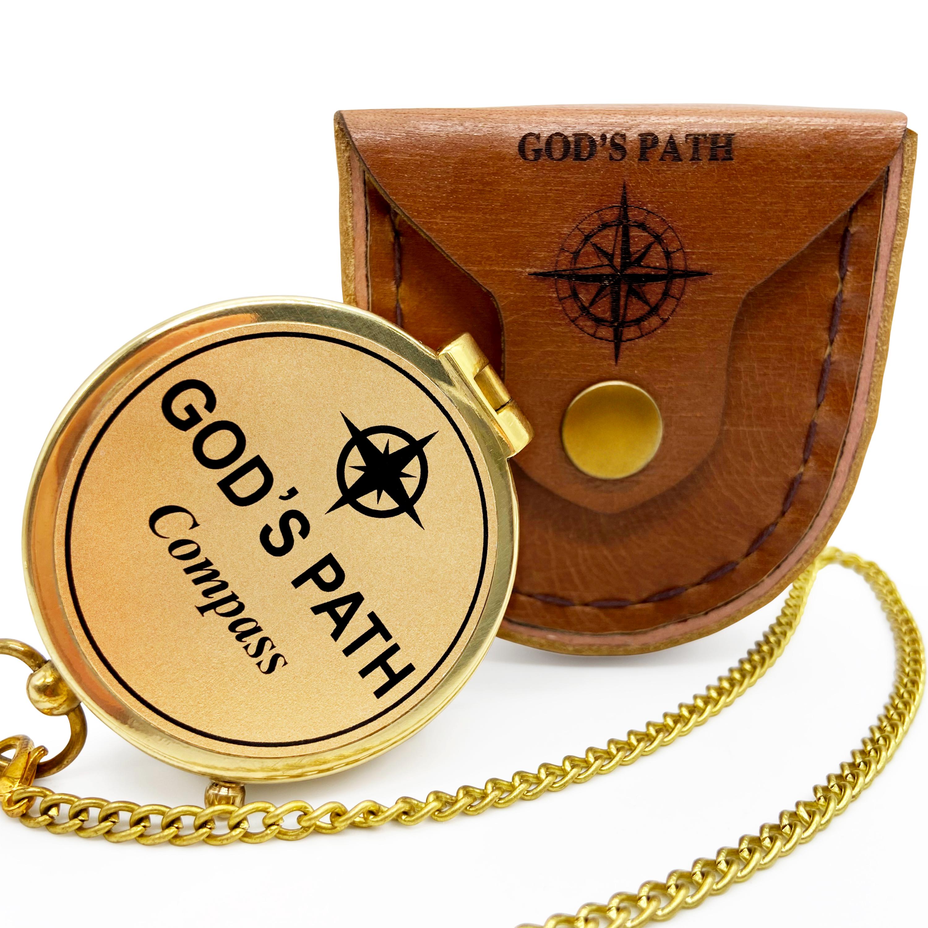God's Path Compass - Religious Gifts for Men, Baptism Gift for Teenage ...