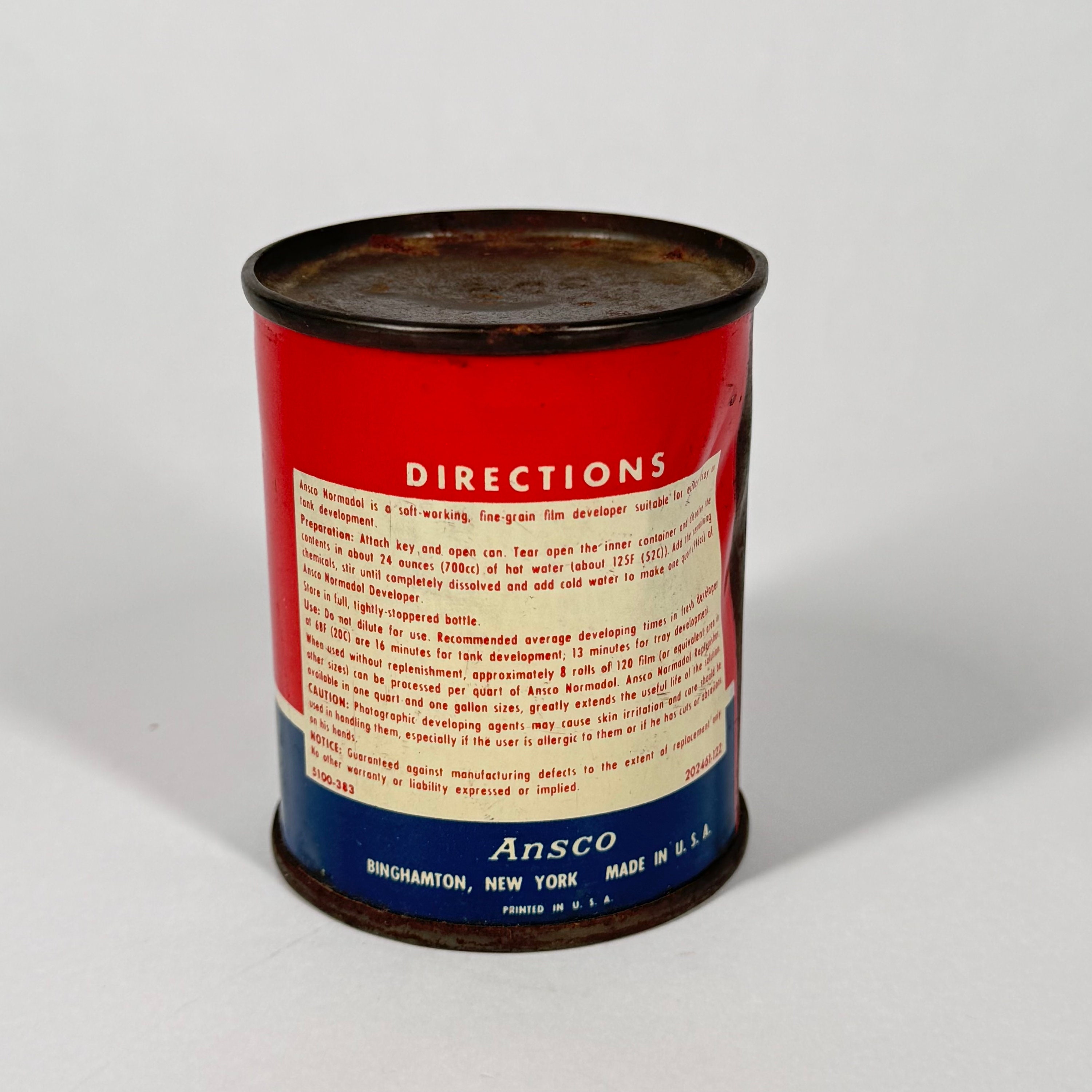 Vintage 1940's Ansco NORMADOL Developer Darkroom Photographic Chemical ...