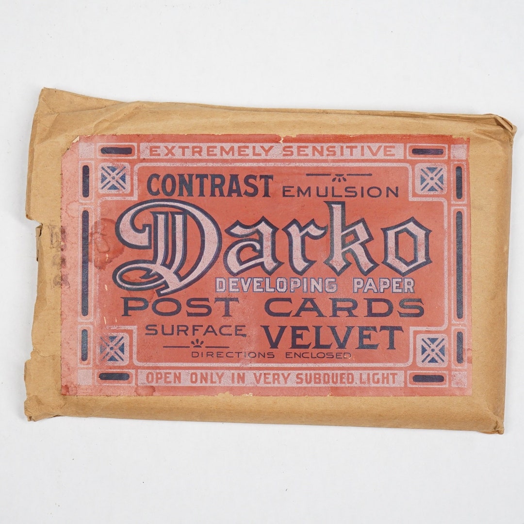 Antique 1920's Darko Developing Post Cards Paper Pack Sealed Darkroom Photographic Supply - Etsy