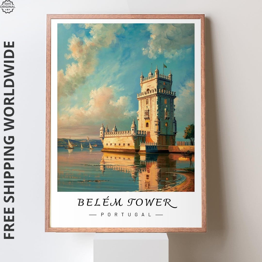 Belem Tower Lisbon Portugal Framed Wall Art, Landmark Poster, Countries ...
