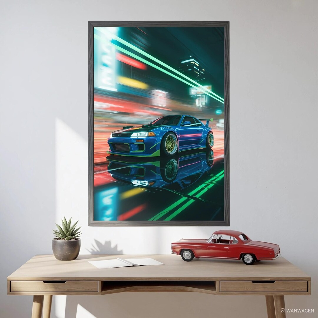 Modern JDM Car Poster – Japanese Sports Auto Wall Art for Garage ...