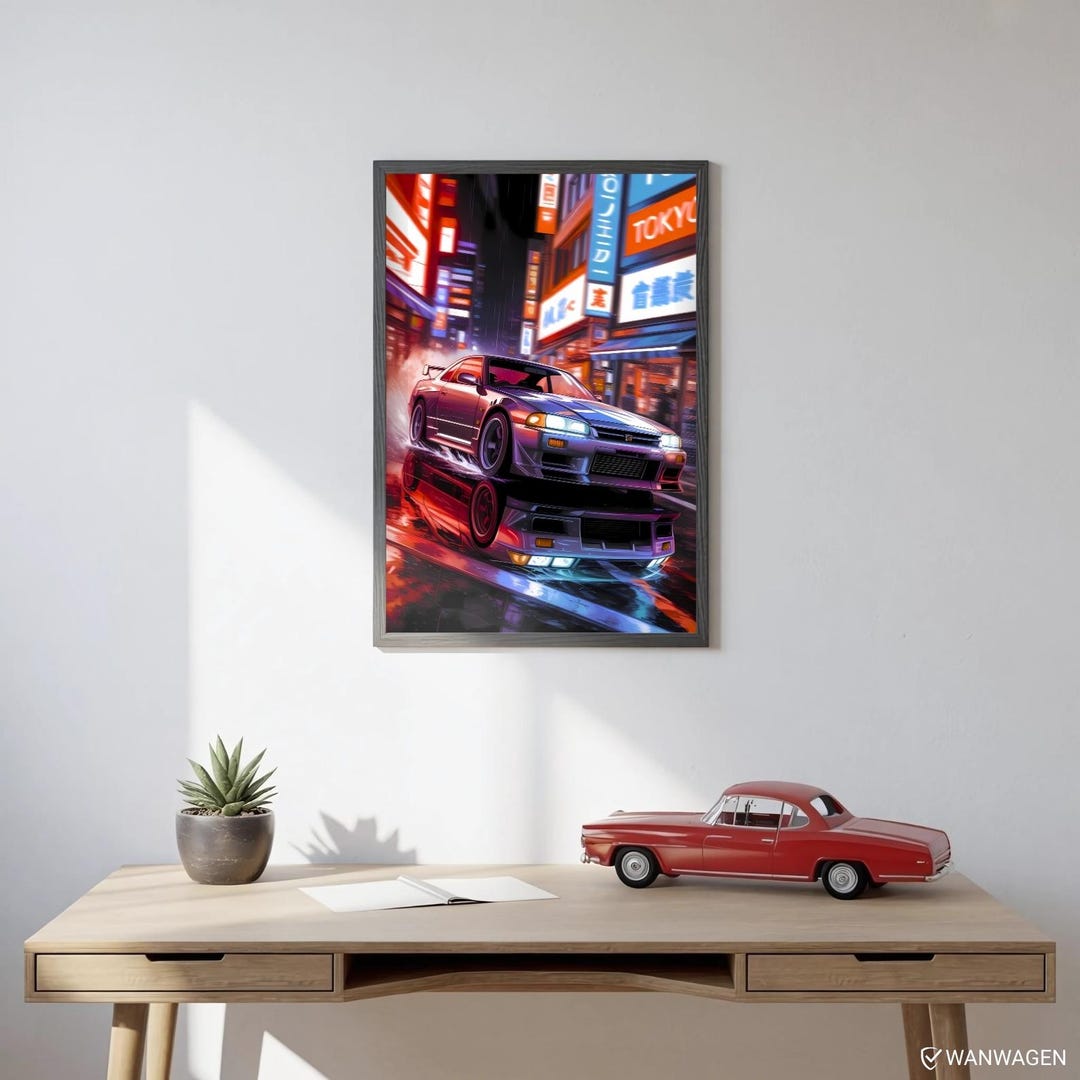 Modern JDM Car Poster – Japanese Sports Auto Wall Art for Garage ...