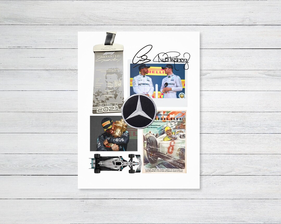 Mercedes F1 Poster, Mercedes Petronas AMG Formula One Team Print, Lewis ...