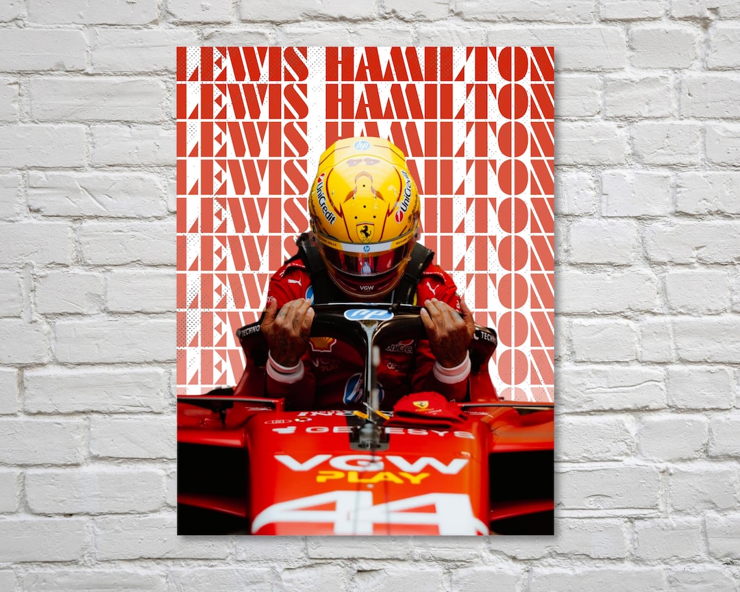 Lewis Hamilton Ferrari F1 Poster: Motorsport Wall Art (digital Download ...