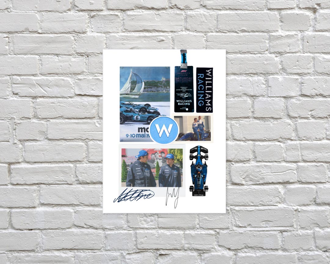 Williams F1 Poster, Formula One Williams Racing Print, F1 Wall Art ...