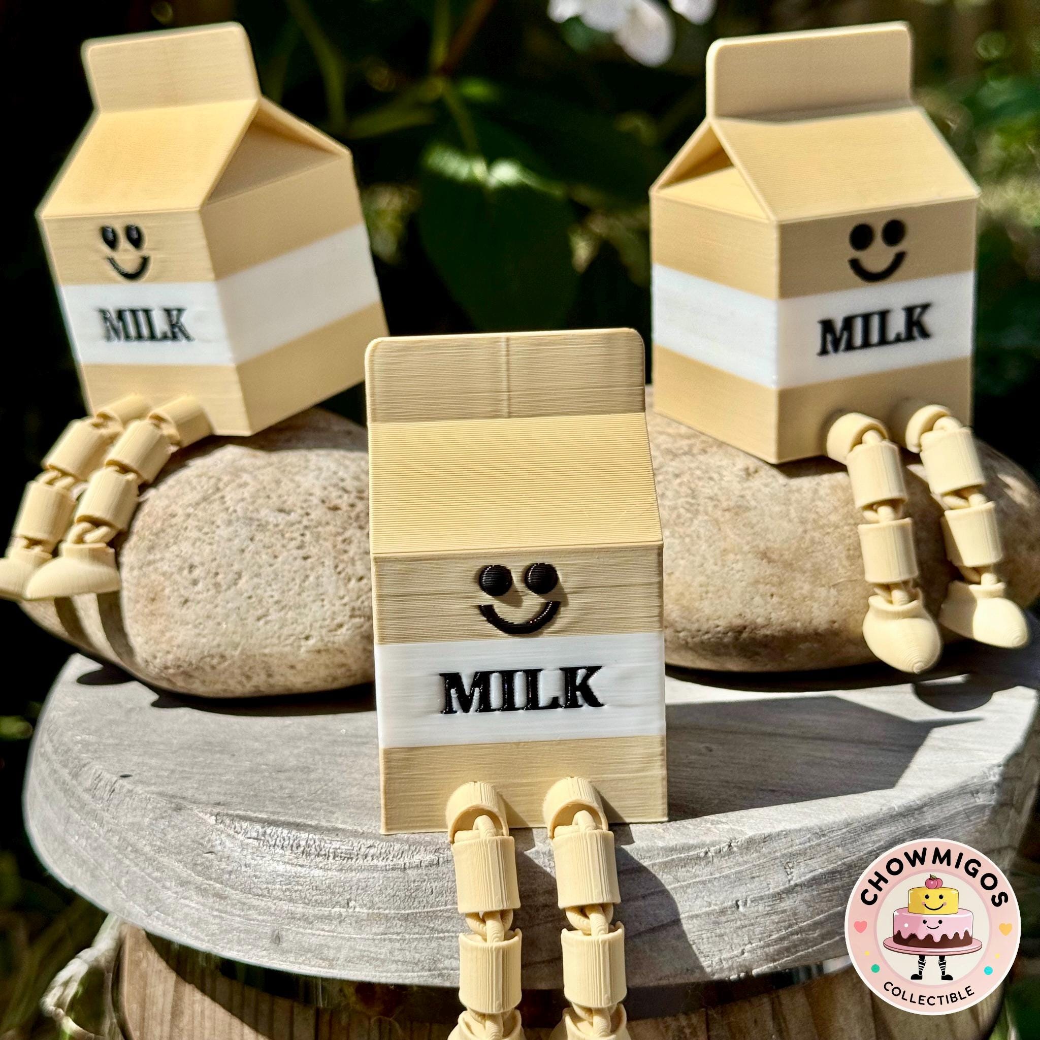 Kawaii Milk Carton Figure: Chowmigos Collectible Desk Decor - Etsy