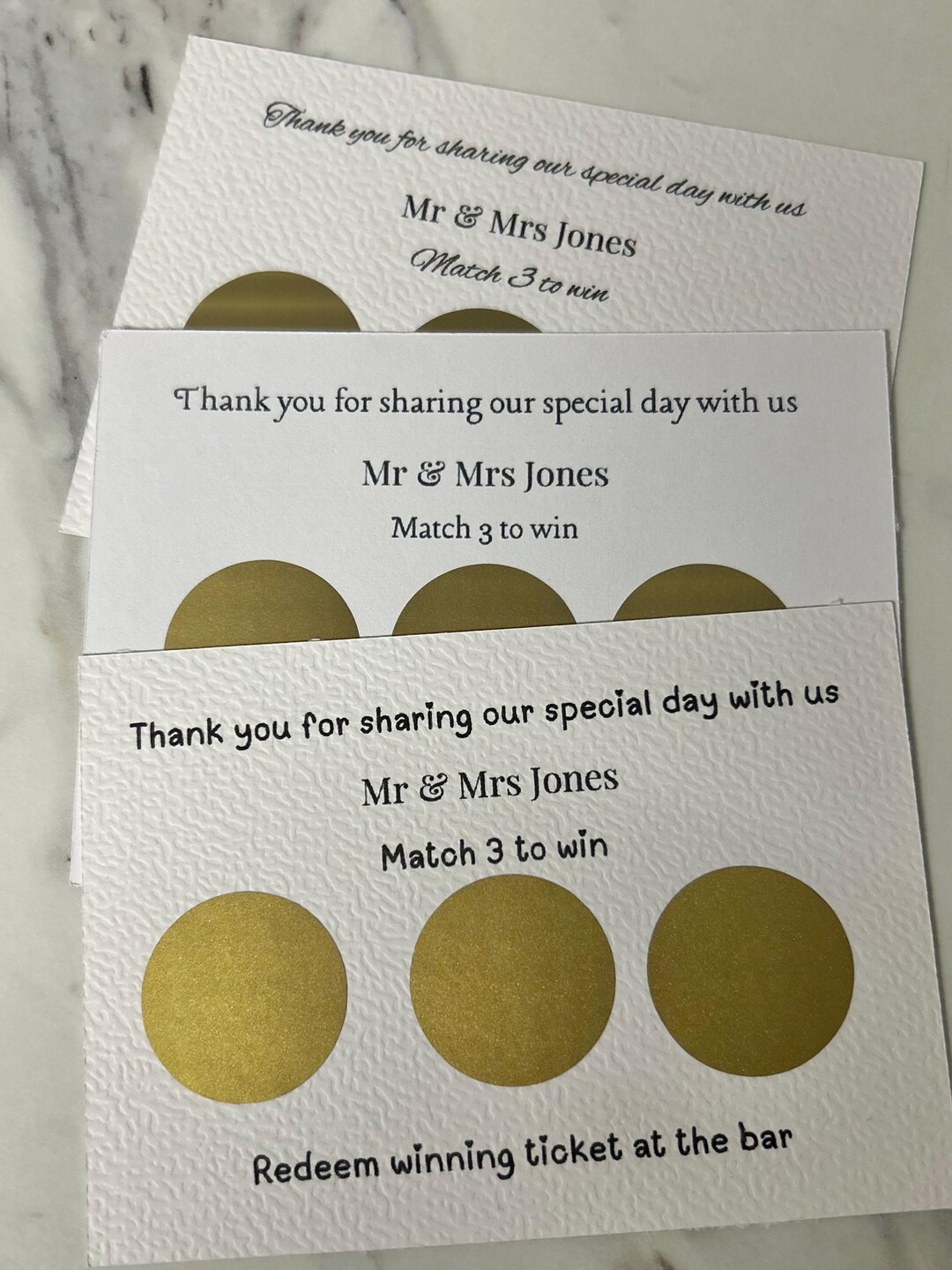Wedding Favours, Wedding Scratch Cards, Scratch and Reveal Cards, Drink ...