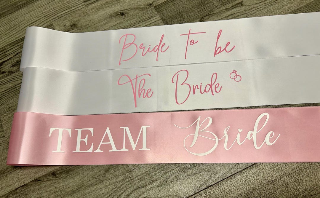 Bride to Be Sash | Team Bride Sash | Pale Pink Hen Party Theme ...