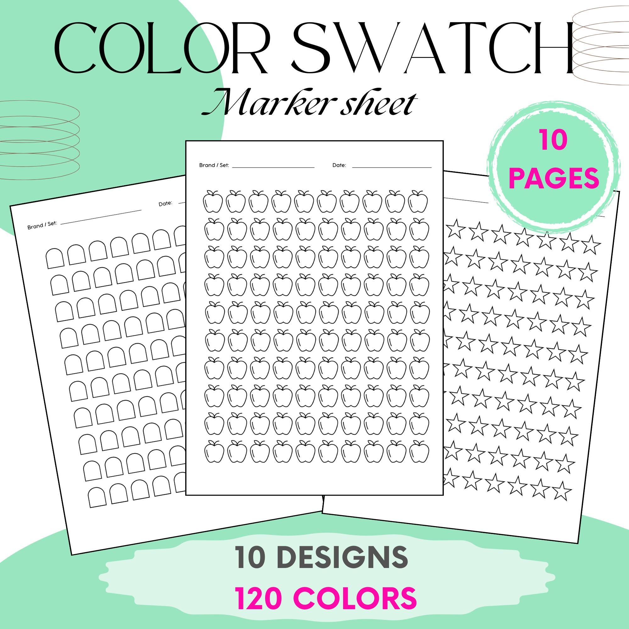 Color Swatch Chart , Cute Color Swatch Chart Printable, Color Swatches ...