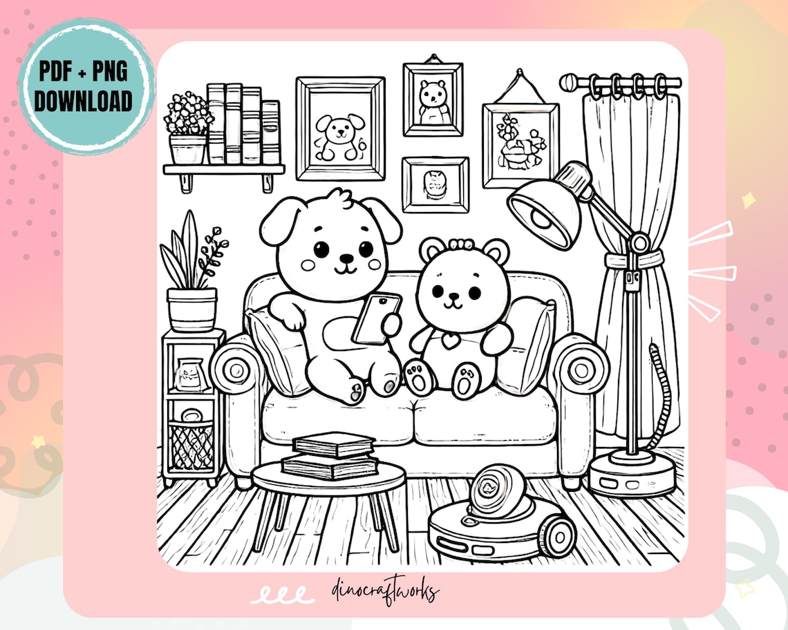 Cozy Friends, Kawaii Coloring, Coloring Kawaii, Kawaii Cozy Coloring ...