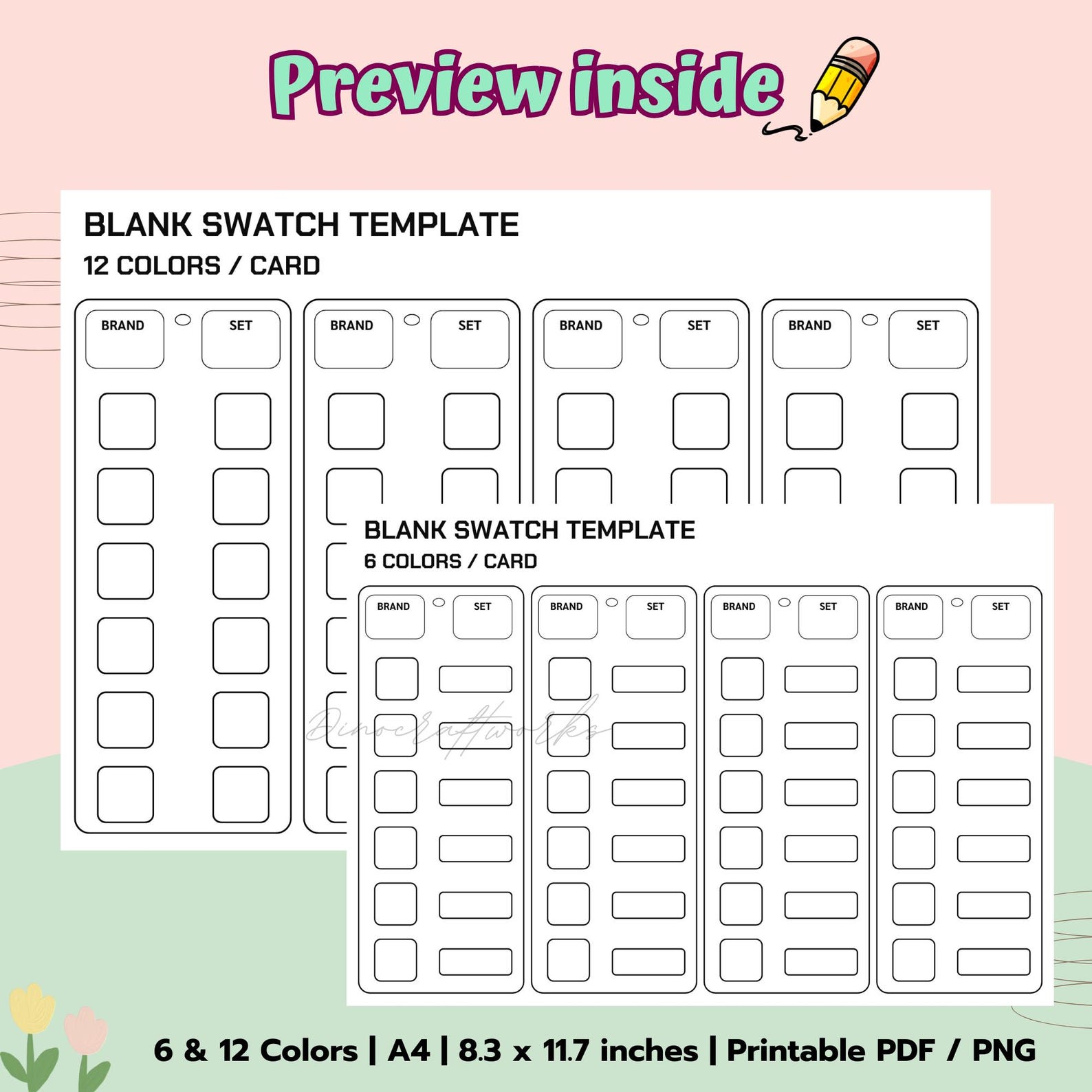 Color Swatch, Color Swatch Cards, Color Swatch Test, Blank Color Card ...