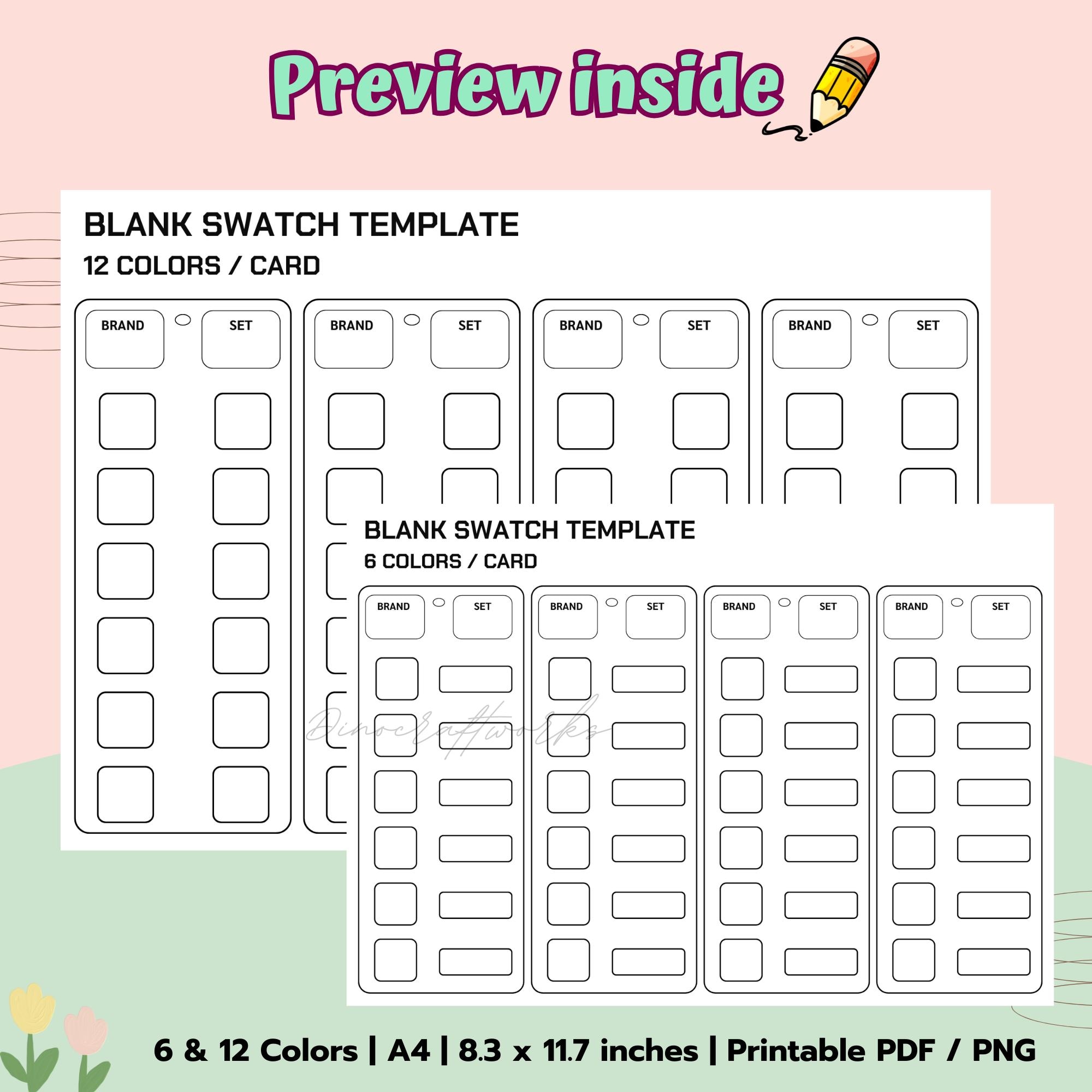 Color Swatch, Color Swatch Cards, Color Swatch Test, Blank Color Card ...