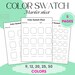 Color Swatch Chart, Cute Color Swatch Chart Printable, Color Swatches ...