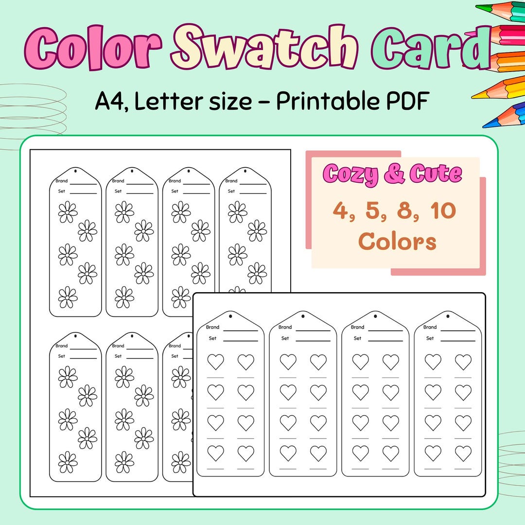 Color Swatch, Color Swatch Cards, Color Swatch Test, Blank Color Card ...
