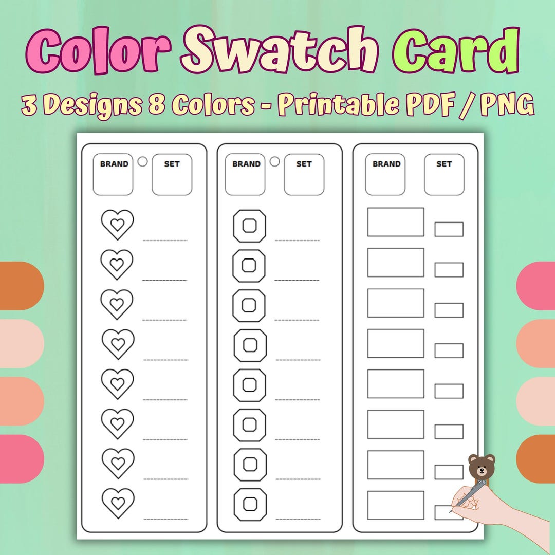 Color Swatch, Color Swatch Cards, Color Swatch Test, Blank Color Card ...