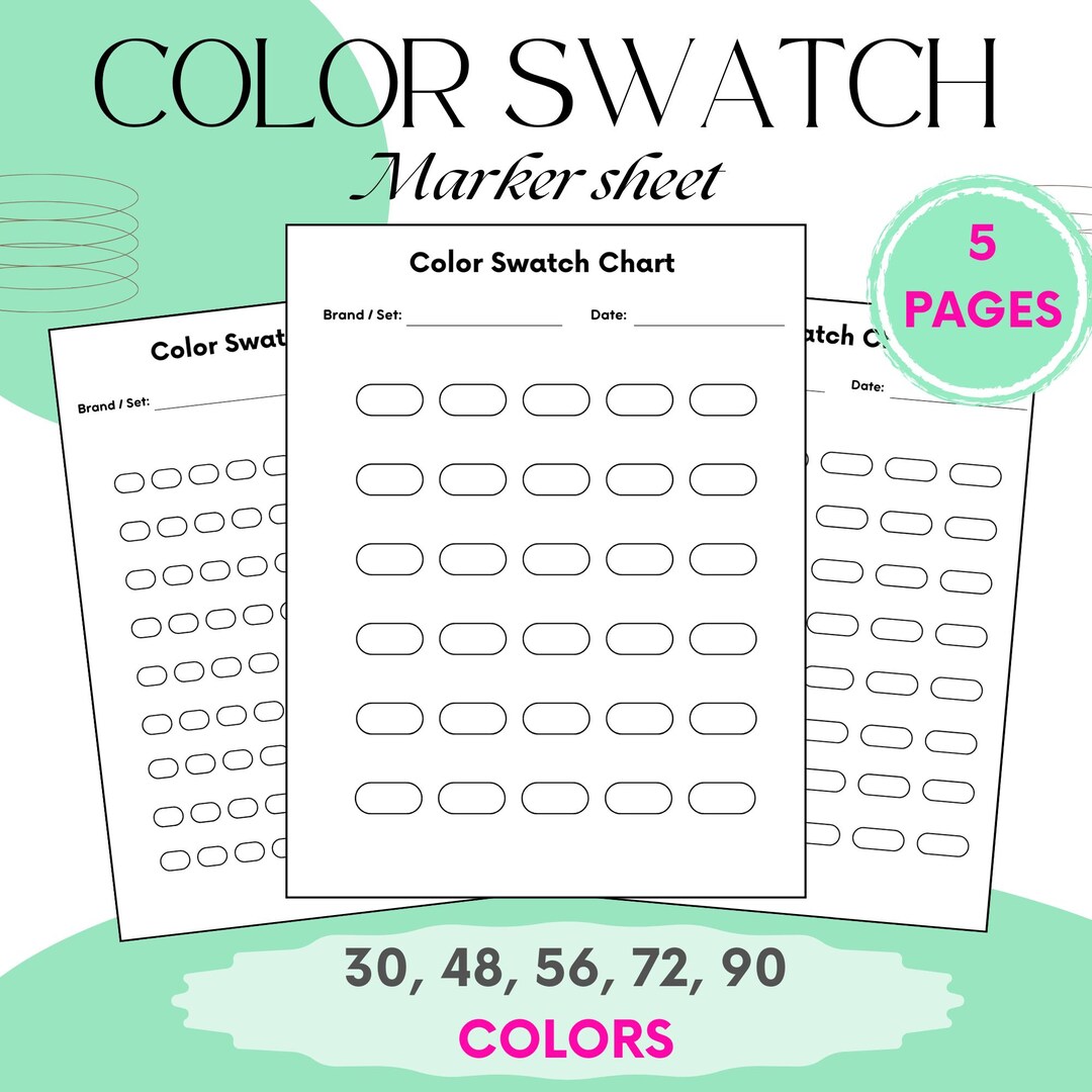 Color Swatch Cozy Swatch Chart Printable Color Swatch Template Page ...