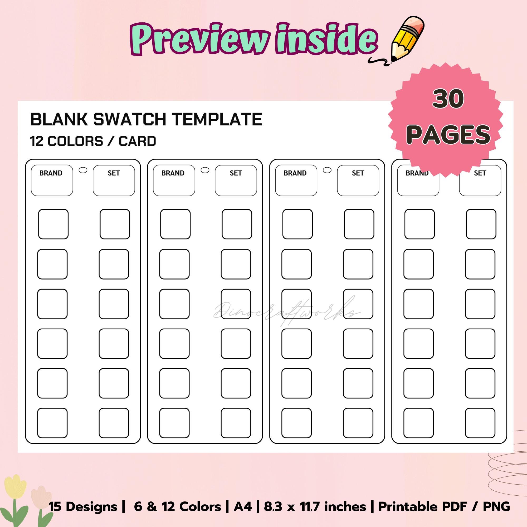 Color Swatch, Color Swatch Cards, Color Swatch Test, Blank Color Card ...