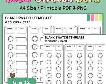 Color Swatch, Color Swatch Cards, Color Swatch Test, Blank Color Card ...
