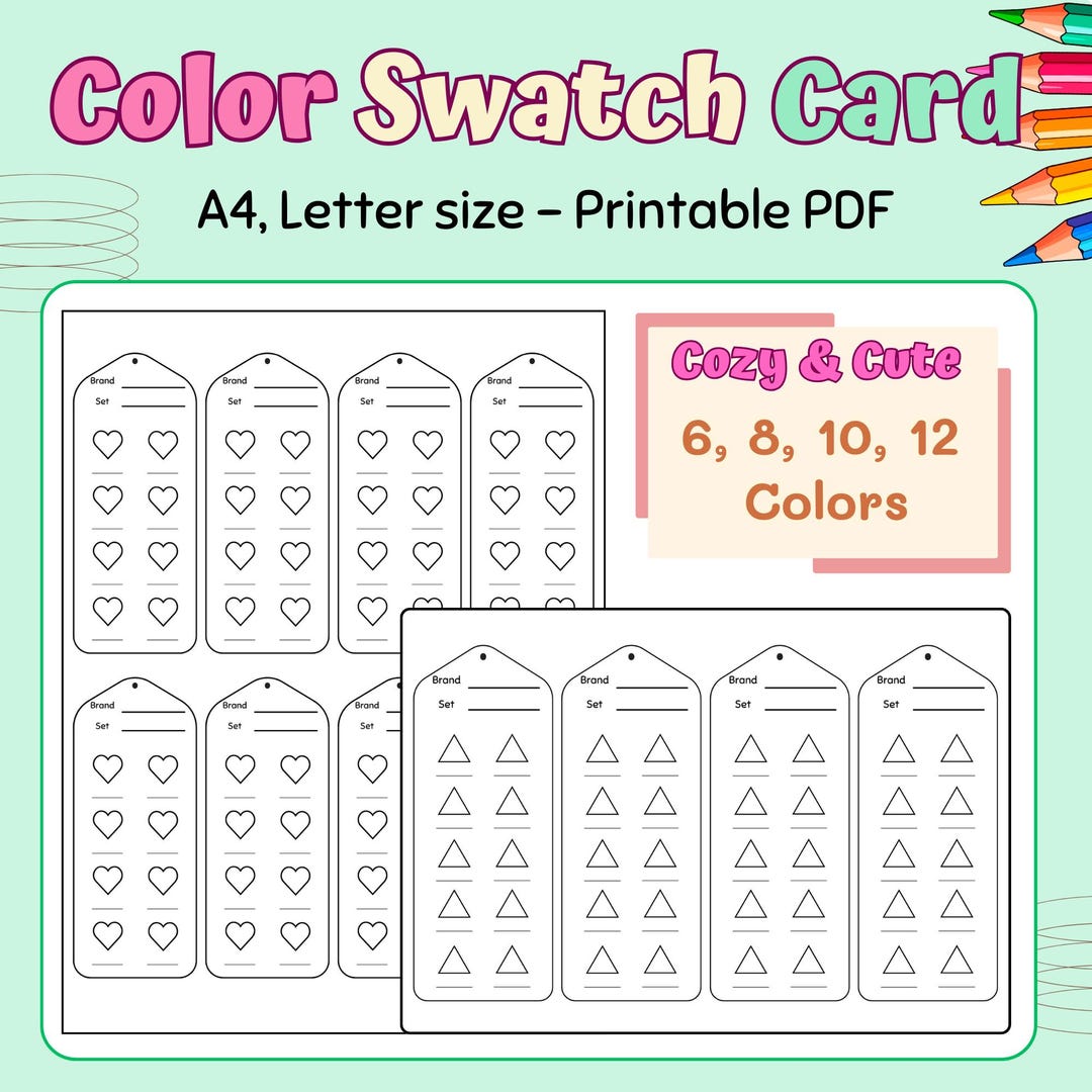 Color Swatch, Color Swatch Cards, Color Swatch Test, Blank Color Card ...