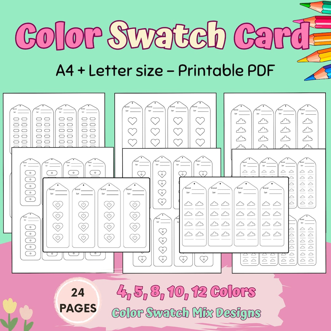 Color Swatch, Color Swatch Cards, Color Swatch Test, Blank Color Card ...
