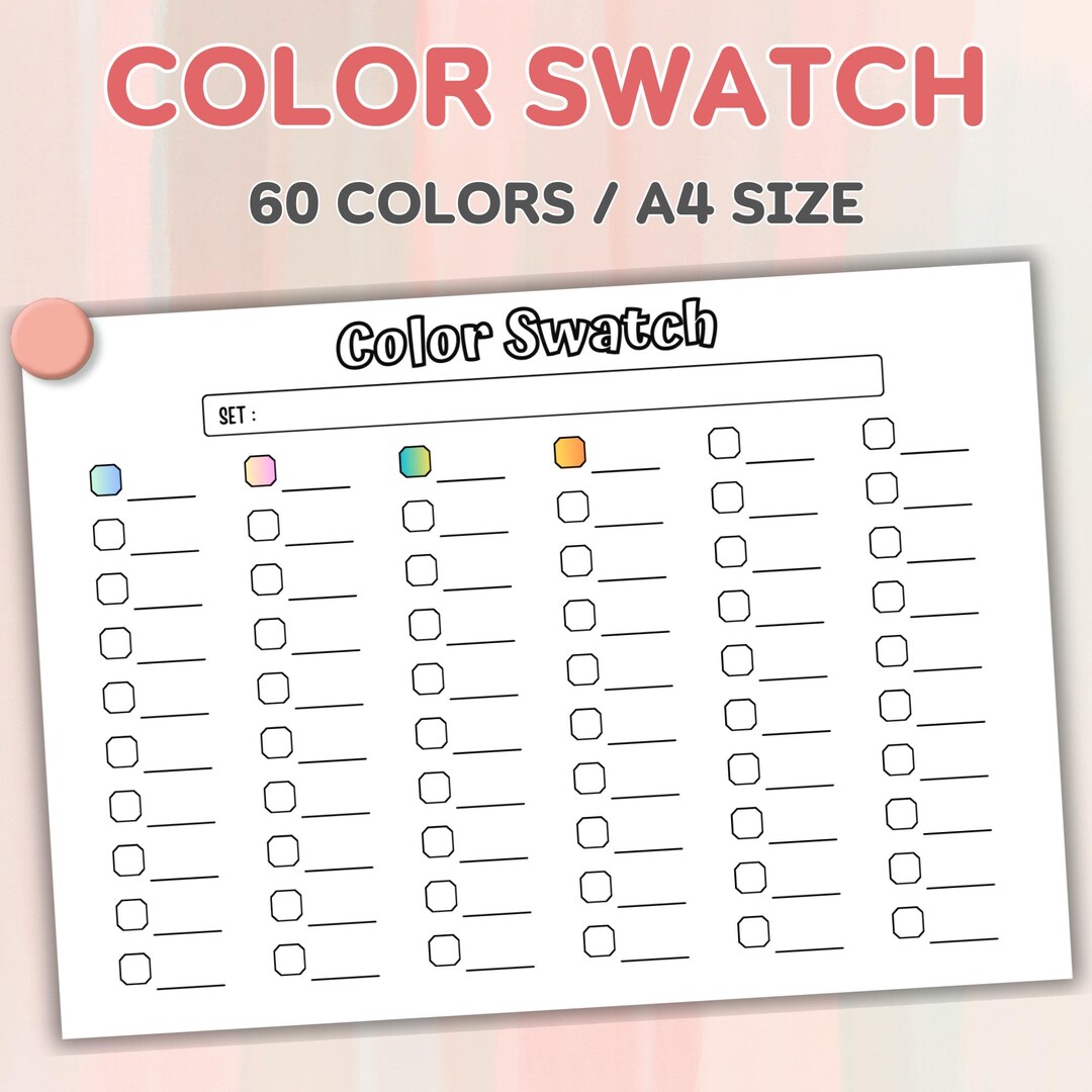 Color Swatch, Color Swatch Cards, Color Swatch Test, Blank Color Card ...